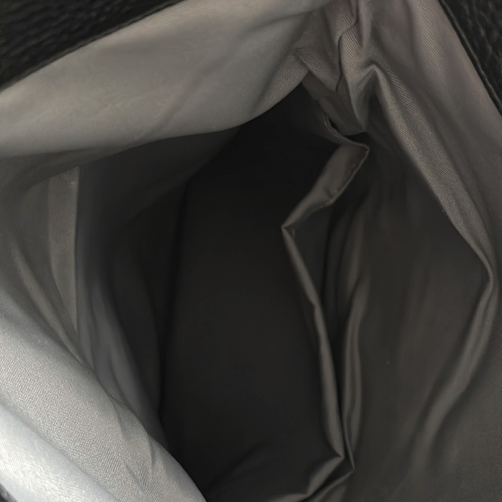 Matte Black Grainy Leather Backpack - Like New! - Gem